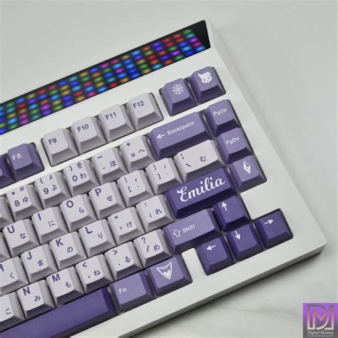 [local Stock] Gmk Frost Witch Keycap Pbt Dye Sub Cherry Emilia Purple