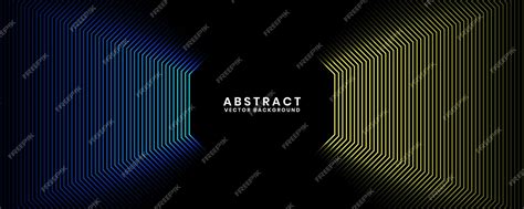 Premium Vector 3d Blue Yellow Techno Abstract Background Overlap Layer On Dark Space With