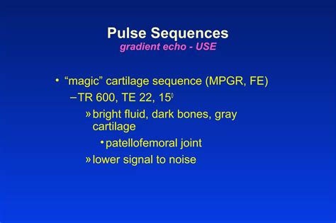 Pulse Sequences Gradient Echo Ppt