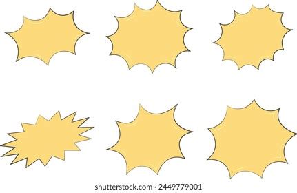 Simple Comic Explosion Shape Effect Text Stock Vector Royalty Free Shutterstock