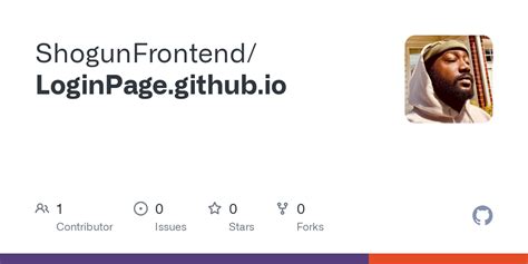 GitHub ShogunFrontend LoginPage Github Io