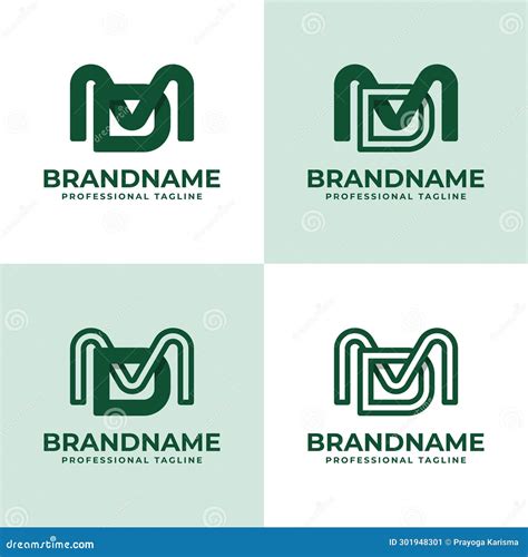 Modern Letter Dm Monogram Logo Set Suitable For Business With Dm Or Md