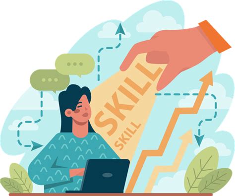 Man Showing Skill Growth Illustration Free Download Business