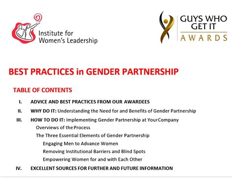Womens Leadership Best Practices In Gender Partnership Womens