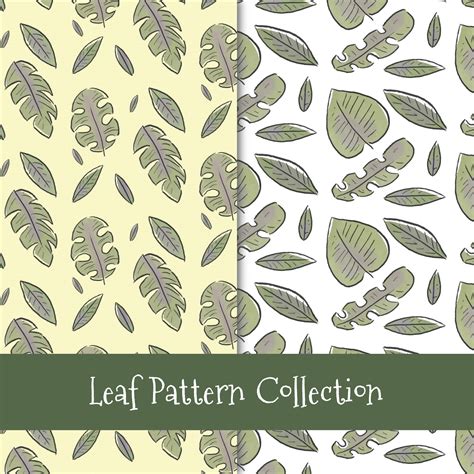 Cute Leaves Pattern Collection 213841 Vector Art At Vecteezy