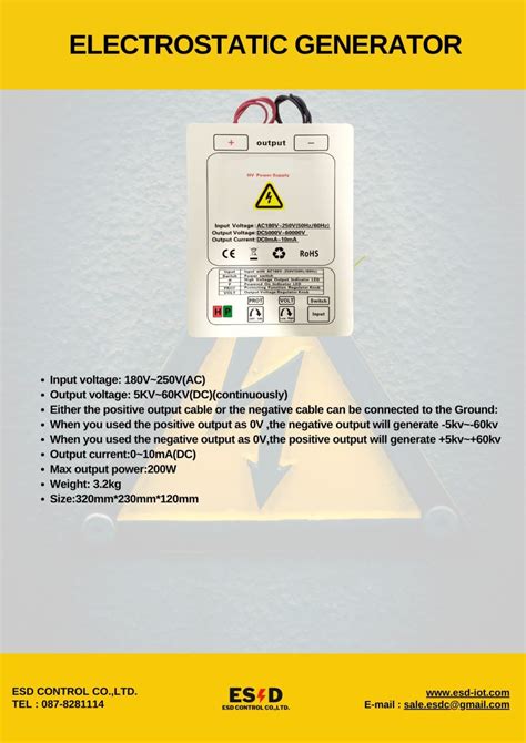 Electrostatic Generator Electrostatic Discharge Protection And