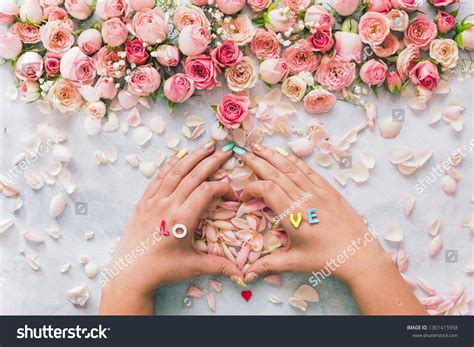 Female Making Love Heart Shape By Stock Photo 1301415958 Shutterstock