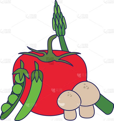 蔬菜 清新 卡通 有机食品 自然 素食 菜单 晚餐 健康食物 午餐