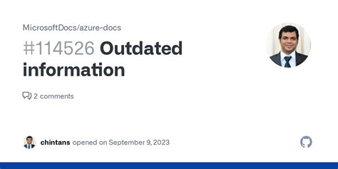 Outdated Information Issue MicrosoftDocs Azure Docs GitHub