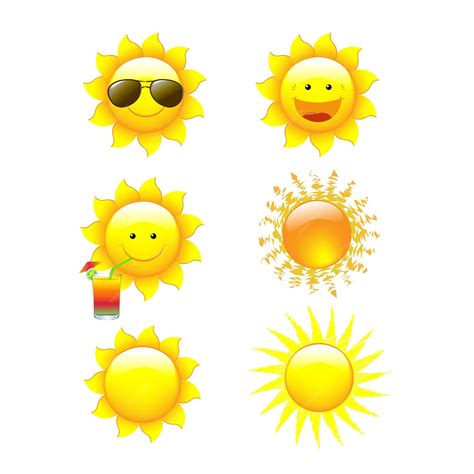 Premium Vector Sun Design Vector Set Collection Vector Illustration