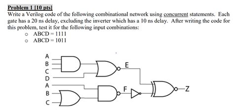 Solved Problem 1 10 Pts Write A Verilog Code Of The