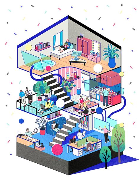 Networker Magazine article Illustration 프랑스 Networker Magazine의 새로운 주거