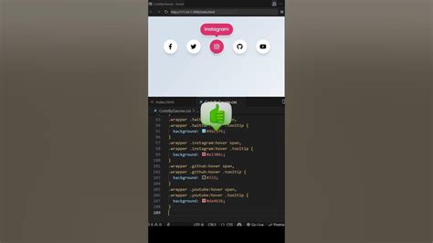 📱 Social Media Buttons With Tooltip Using Html And Css Webdevelopment Coding Css Shorts Youtube