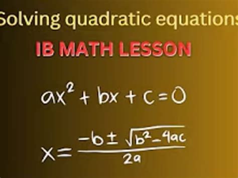 Quadratic Equation Teaching Resources