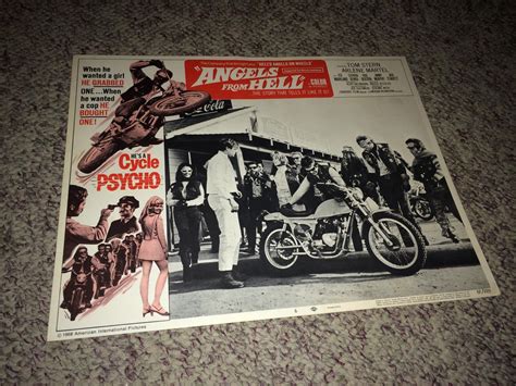 Hells Angels From Hell Lobby Card Poster 1968 Motorcycle Gang Cycle