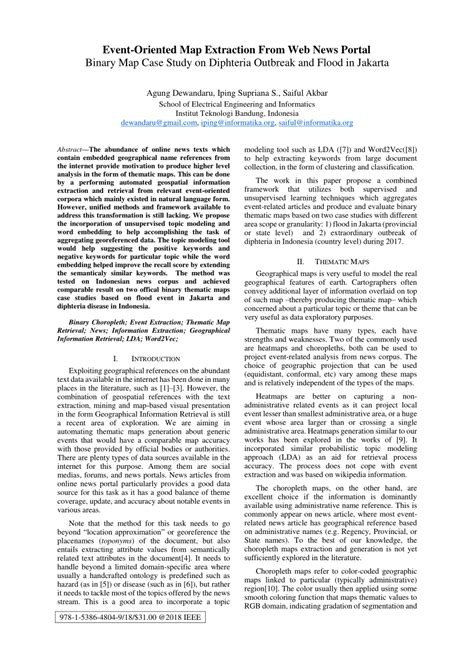 Pdf Event Oriented Map Extraction From Web News Portal Binary Map