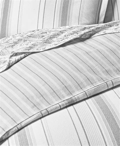 Martha Stewart Collection Scandi Stripe Flannel Comforter King