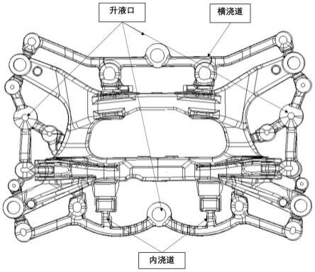 一种整体空心副车架的低压金属型铸造方法与流程