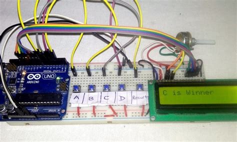 Smart Electronic Voting Machine Using Arduino LCD Display