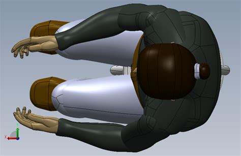 Y6898 人体模型 坐姿2 Solidworks 2015 模型图纸下载 懒石网