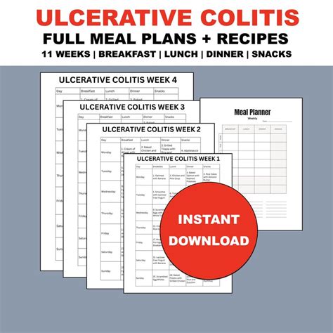 Colitis Meal Plan Etsy