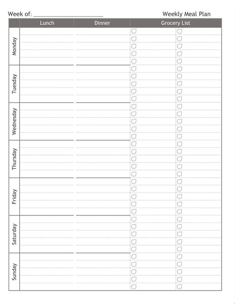 Pin By 난내 On 필기용지 Weekly Meal Planner Printable Meal Planner
