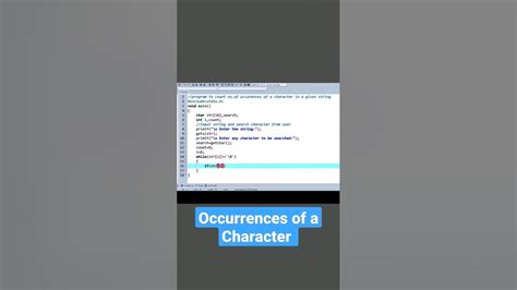 Write A Program To Count Number Of Occurrences Of A Character In A