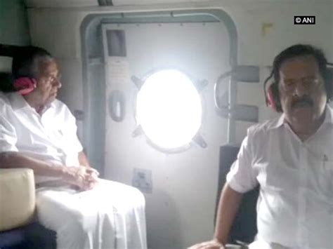 Kerala Rains Cm Conducts Aerial Survey Of Flood Affected Areas