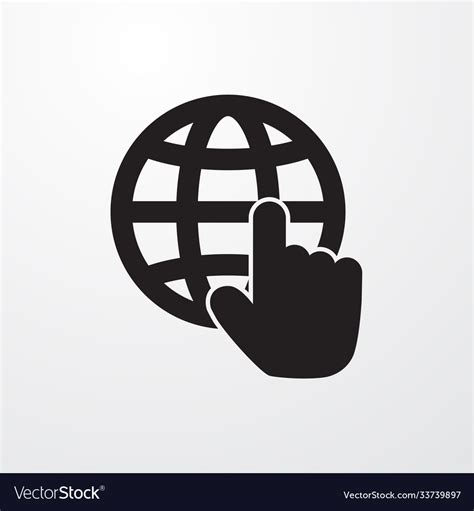 Globe Cursor Icon For Web And Mobile Royalty Free Vector
