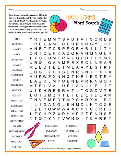 Word Search Math Terms Answers Artofit