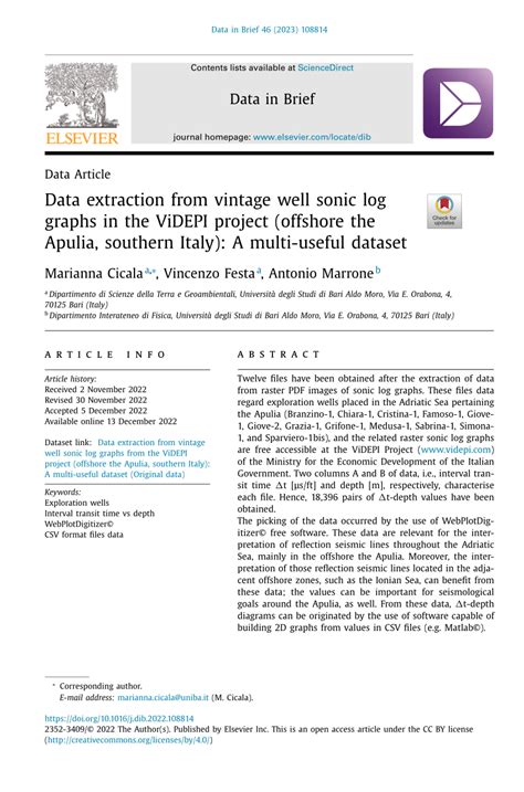 Pdf Data Extraction From Vintage Well Sonic Log Graphs In The Videpi