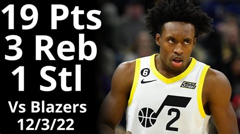 Collin Sexton 19 Pts 3 Reb Vs Trailblazers Highlights Youtube