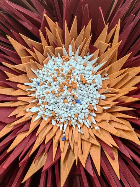 Detail Close Up Of Foam Flowers For Home Decoration Stock Image Image