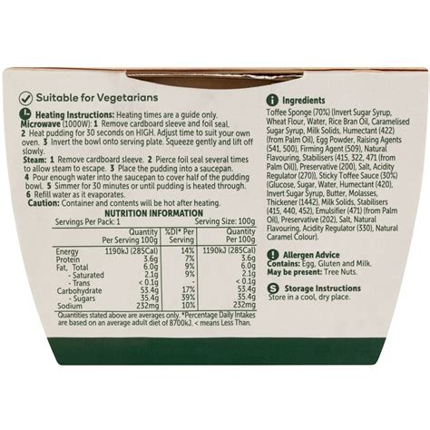 Woolworths Sticky Toffee Sponge Pudding 100g Woolworths