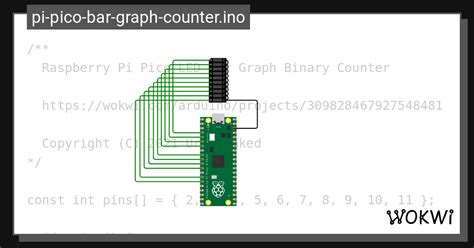 Pi Pico Bar Graph Counter Ino Wokwi ESP32 STM32 Arduino Simulator