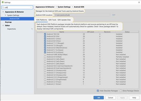 How Do I Select Android Sdk In Android Studio Stack Overflow
