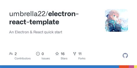 Github Umbrella22electron React Template An Electron And React Quick