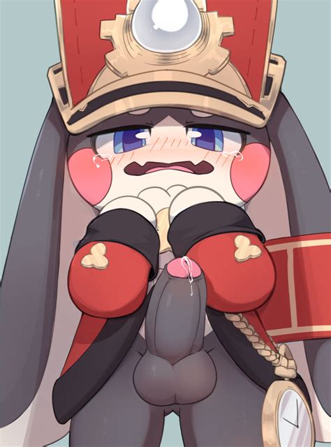 Rule 34 Anthro Black Body Blue Eyes Blush Bodily Fluids Clock Clothed