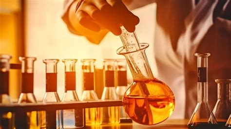 Premium Photo Laboratory Test Tubes And Lab Glassware Are In A Flask