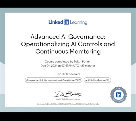 Taksh Paneri On Linkedin Excited To Share That I Just Completed My