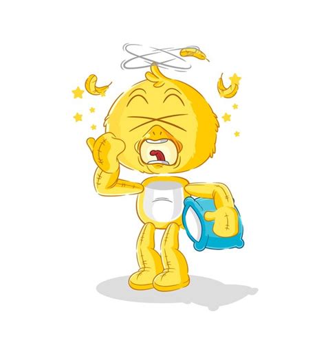 Premium Vector Chick Yawn Character Cartoon Mascot Vector
