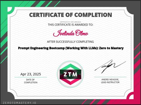 promptengineering llms ai zerotomastery lifelonglearning ivelinda o