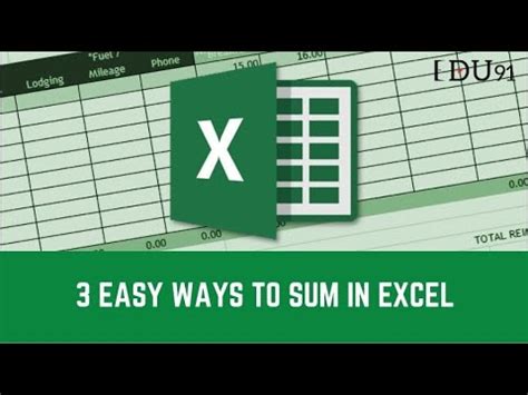 Use AutoSum To Sum Numbers Microsoft Excel SUM Formulas In Excel Easy Tutorial YouTube