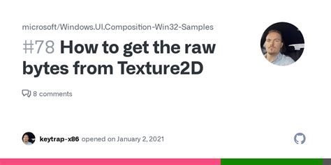 How To Get The Raw Bytes From Texture D Issue Microsoft Windows