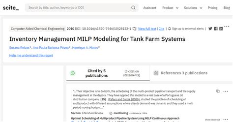Inventory Management Milp Modeling For Tank Farm Systems