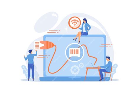 Premium Vector Ethernet Connection Lan Connection Technology