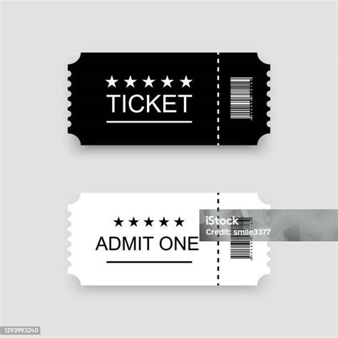 티켓 벡터 템플릿입니다 쿠폰 그림자가 있는 두 개의 티켓 흰색과 검은색 오래된 빈티지 스타일의 티켓 벡터 일러스트레이션 추첨