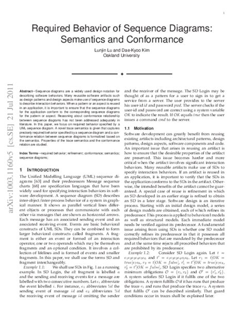 Pdf Semantics Based Refinement Of Mandatory Behavior Of Sequence Diagrams