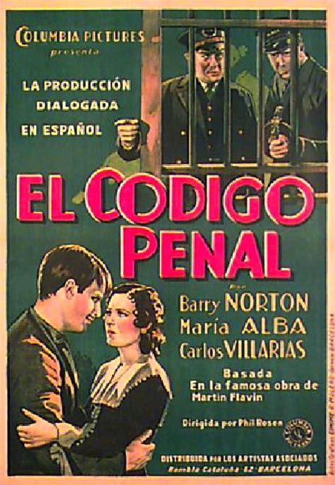 El Codigo Penal Original 1931 Spanish B1 Movie Poster Posteritati