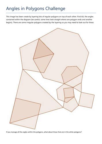 Angles In Polygons Challenge Teaching Resources
